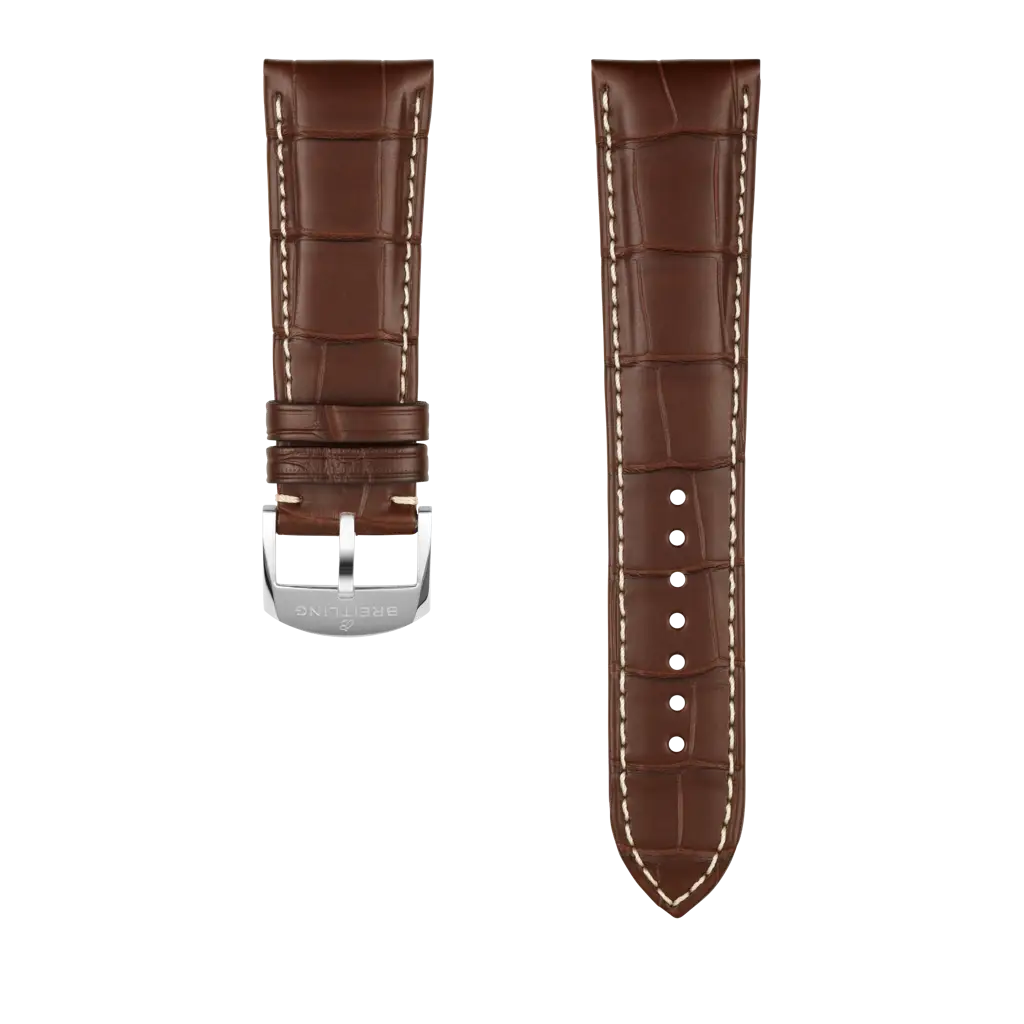 Brown Alligator Leather Strap - 24 1062PL | Breitling