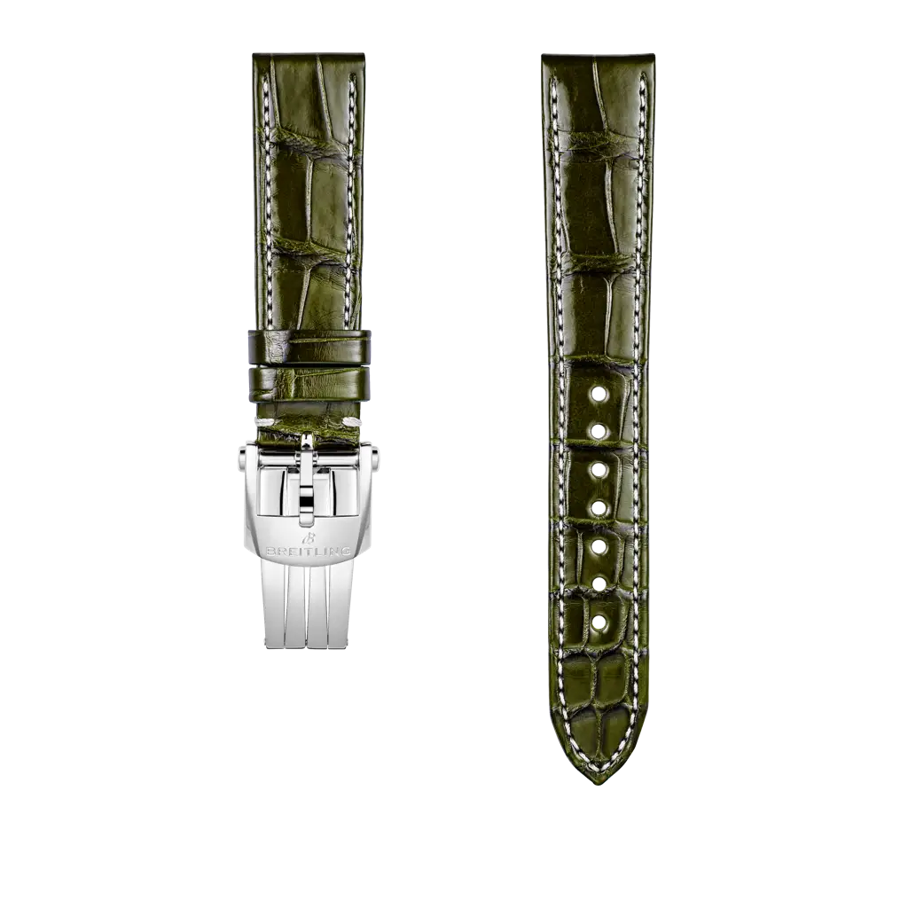 Green Alligator Leather Strap - 18 1070PL | Breitling