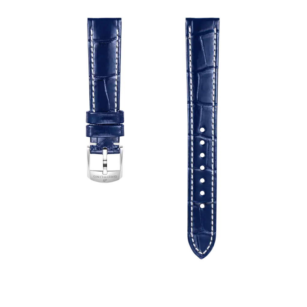Blue Alligator Leather Strap - 16 1087P | Breitling